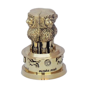 Brass Ashok Lath Showpiece - Handcrafted Table Decor Symbol of Pride a